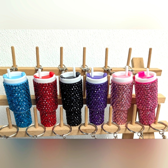 Accessories | Bling Mini Water Bottle Keychain With Removable Lid ...